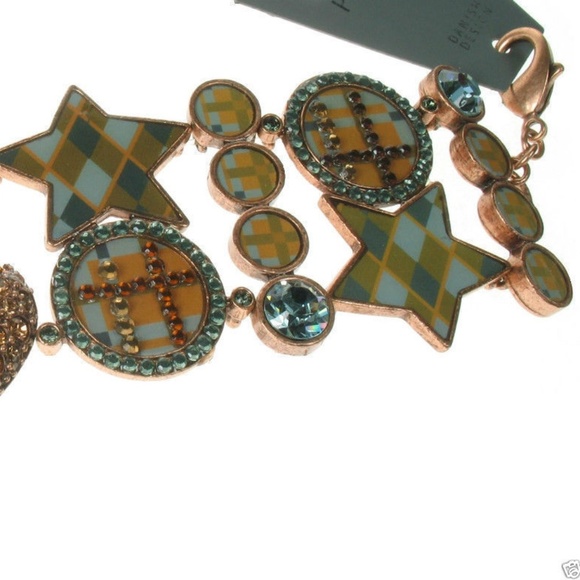 Pilgrim | Jewelry | Pilgrim Enameled Gold Bracelet With Rhinestones ...